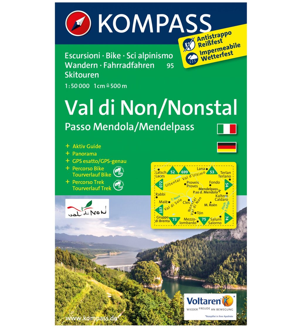 Kompass Carta N.95: Val di Non 1:50.000 | Sportler.com