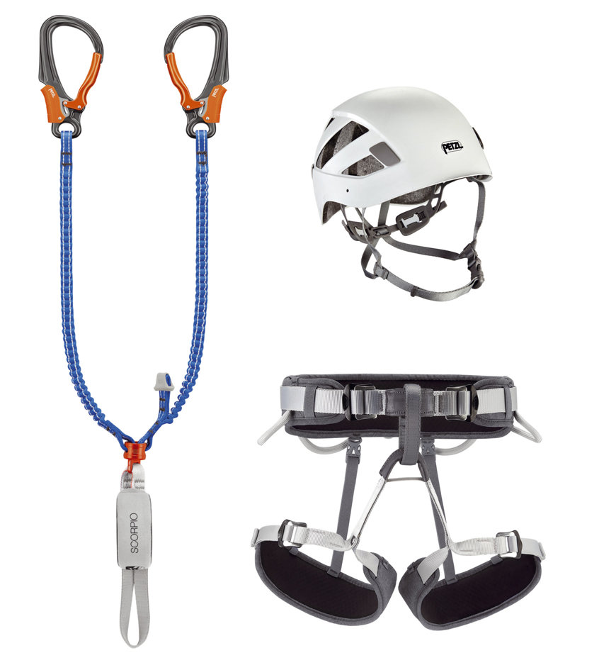 Petzl Kit Via Ferrata Eashook - set via ferrata + imbrago + casco ...